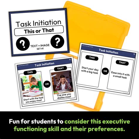 Task Initiation This Or That Executive Functioning Skills Game — Autism Grown Up