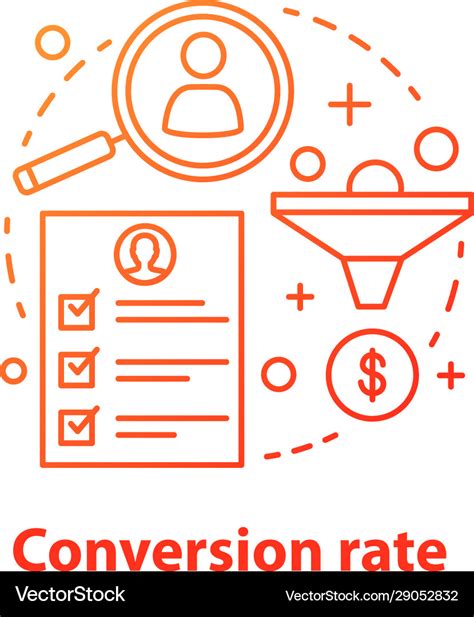 Conversion Rate Concept Icon Royalty Free Vector Image