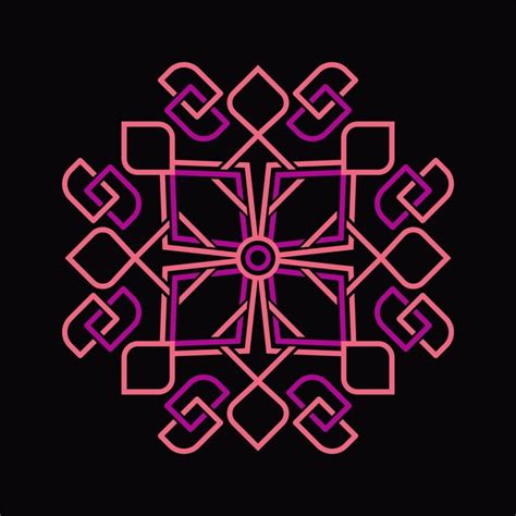 Premium Vector Rectangular Shape Mandala For Coloring Book Cover