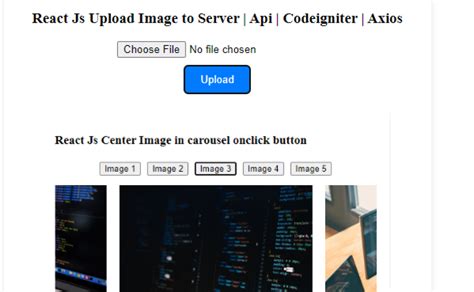 React Js Image Upload To Server Codeigniter API Axios FormData