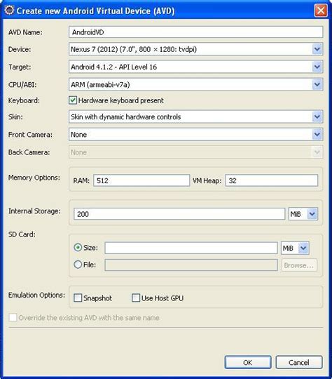 Java Unable To Create Android Virtual Device In Eclipse Ok Button