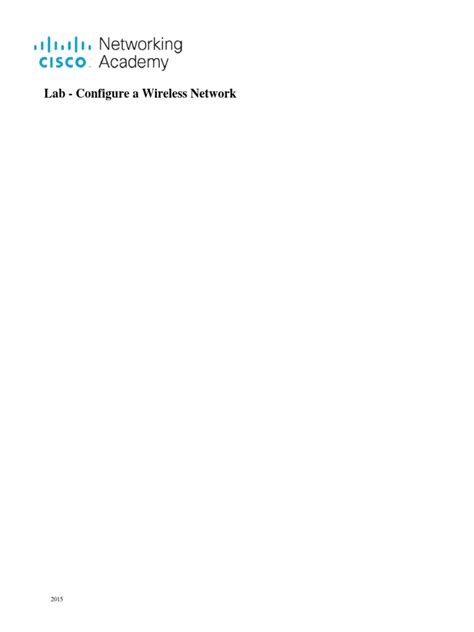 13111 Lab Configure A Wireless Network Download Free Pdf Wireless Lan Wireless Access