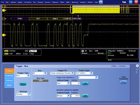 USB 2 0 Application Software Tektronix