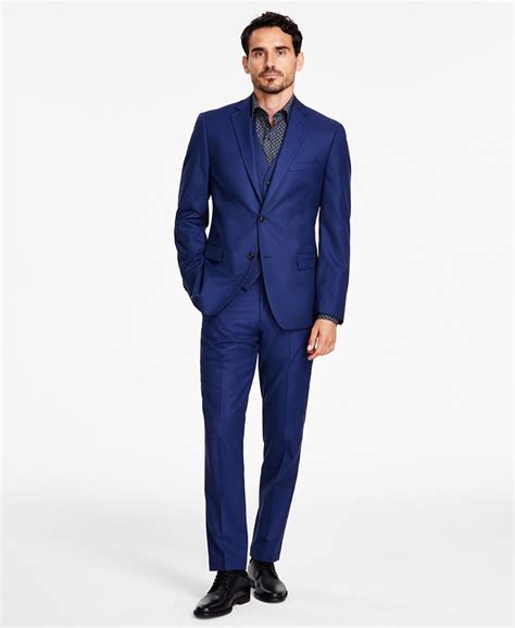 Alfani Mens Slim Fit Stretch Solid Suit Separates Created For Macys