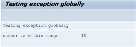 OO Exception Global Exception Class SAPCODES