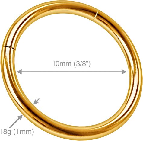 18g 1mm Hinged Segment Rings Seamless Septum Bar Nostril Clicker