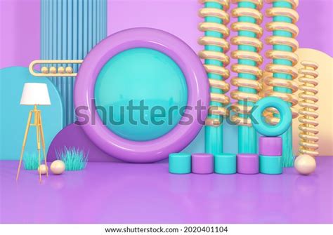 Empty Room Wall Background 3d Illustration Stock Illustration