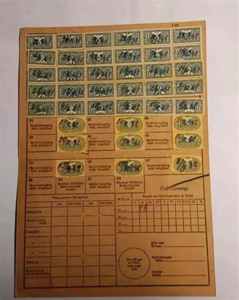 Carte De Cotisation Fiscaux Socio Postaux Alsace Lorraine Andlau 1941