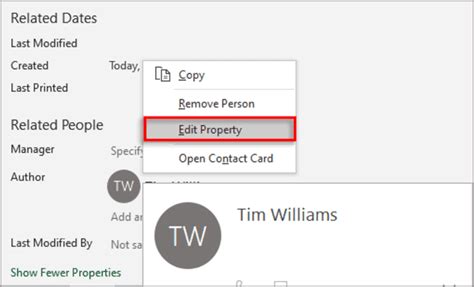 How To Edit Document Properties In Excel