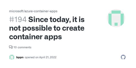 Since Today It Is Not Possible To Create Container Apps Issue Microsoft Azure