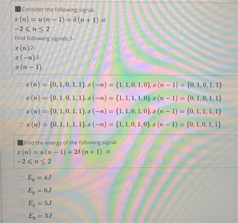 solved consider the following signal x n u n 1 n