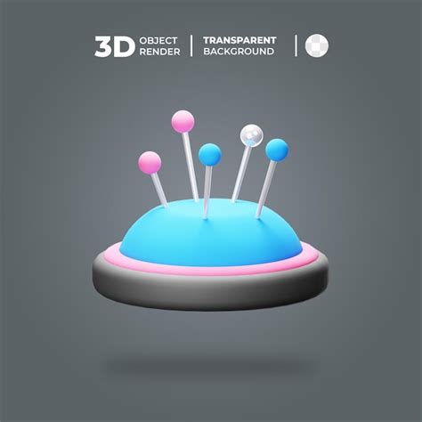 Premium Psd 3d Pin Cushion Illustration