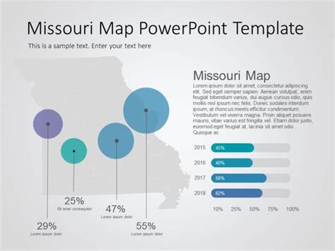 Missouri Map 6 Powerpoint Template