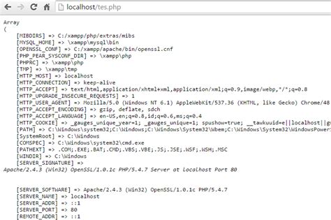 Pengertian Dan Pengenalan Fungsi SERVER Di PHP