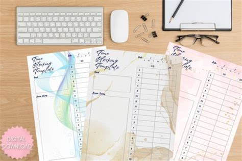 Set 3 Time Blocking Template Graphic By Smokecloud · Creative Fabrica