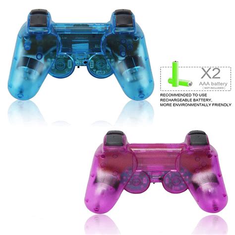 Jinhoabf Wireless Controller For Ps2 Built In Dual Vibration 2 4g Gamepad