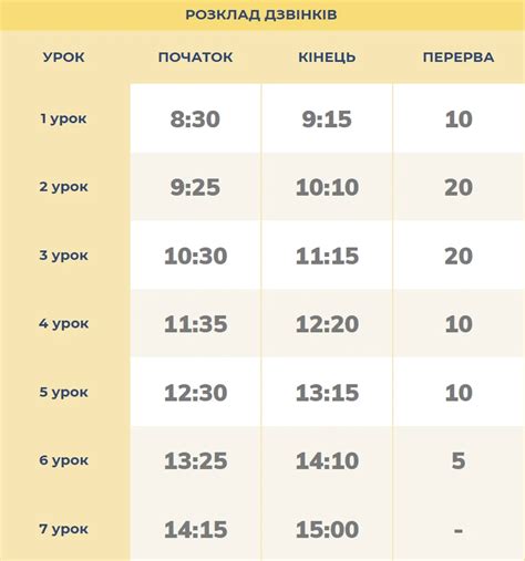 Розклад дзвінків Делятинський ліцей №2