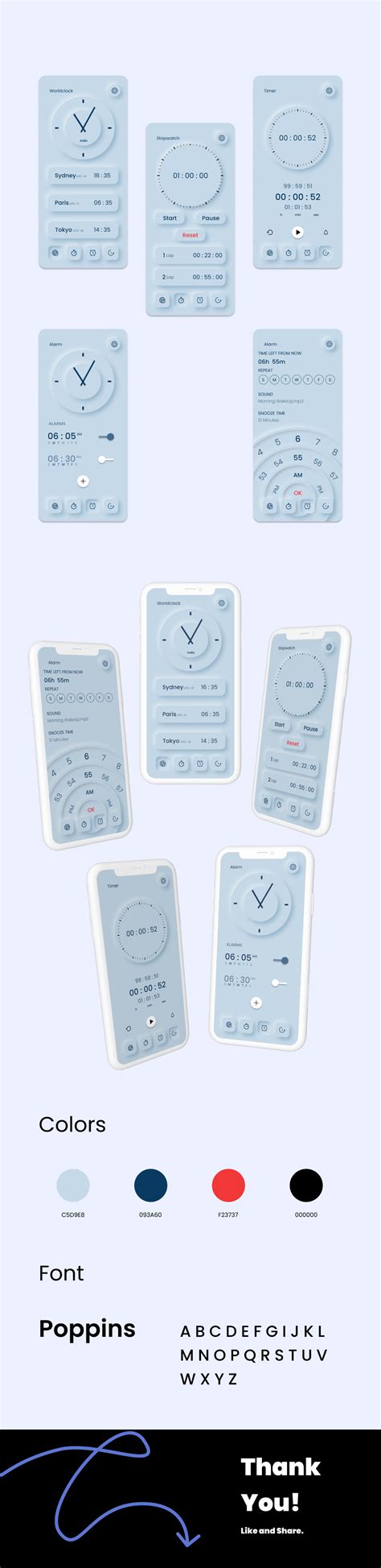 Clock Moblie UI Design Neumorphism On Behance