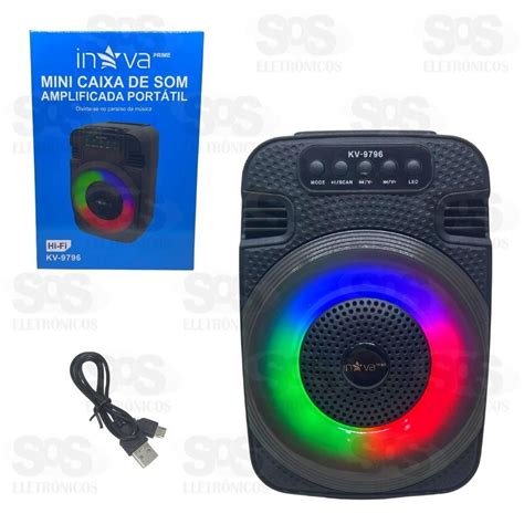 Mini Caixa De Som Amplificada 6W Inova Prime KV 9796