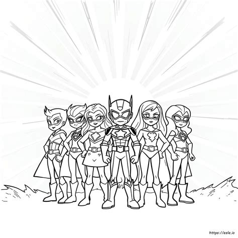 Glitter Force Characters Coloring Pages