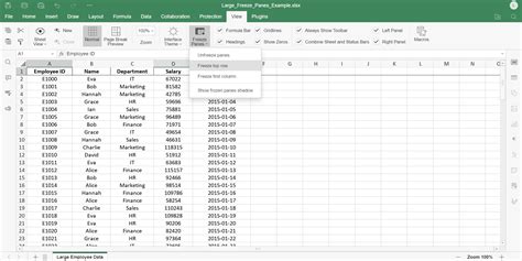 How To Freeze Rows And Columns In Excel Sheet Onlyoffice