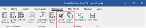 Footnotes And Endnotes In Rich Text Documents Winforms Controls Devexpress Documentation