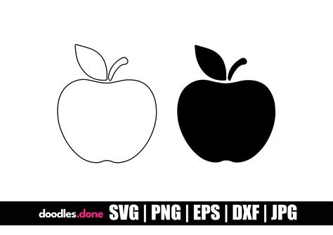 Apple Outline Svg Graphic By 312citymockups · Creative Fabrica