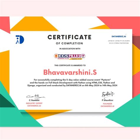 💫 I Successfully Completed A 5 Days Value Added Course On Full Stack