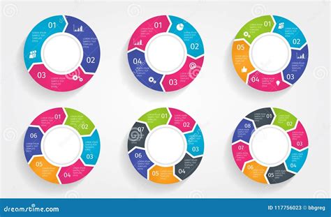 Circle Arrows Modern Colorful Infographic Set Vector Template