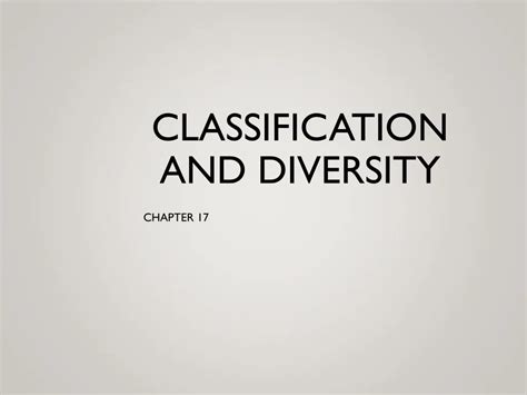 Ppt Classification And Diversity Powerpoint Presentation Free