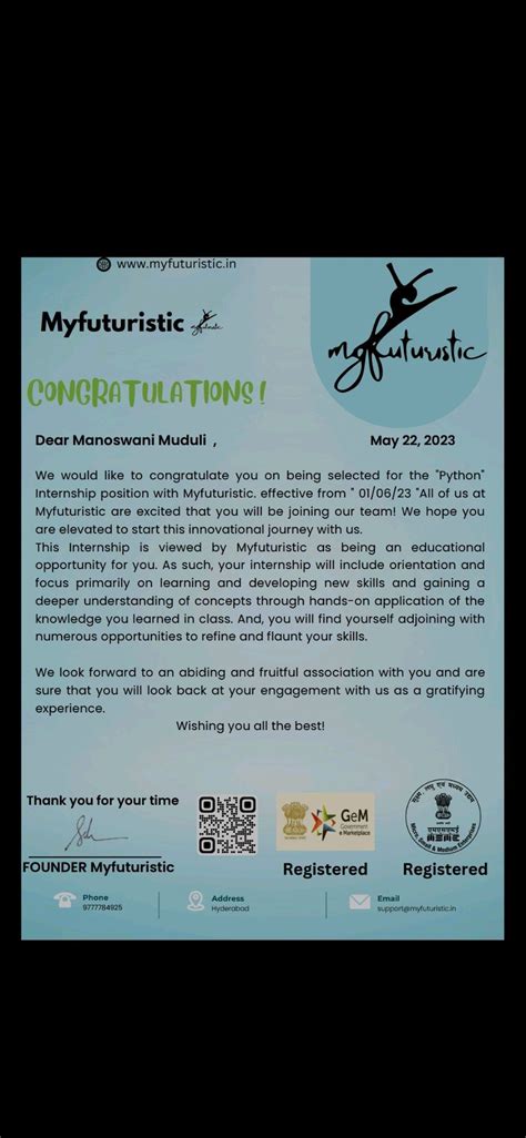 Manoswani Muduli On Linkedin 📍excited To Share That I Have Been