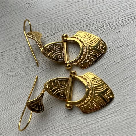 Brushed Silver Earrings Brushed Gold Earrings Sterling Silver Drops