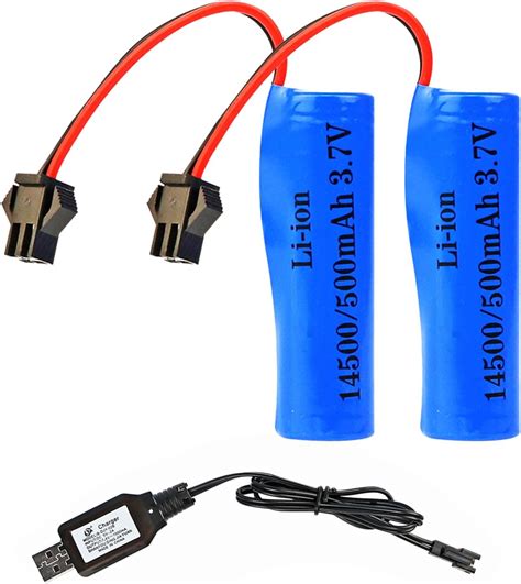 Kulariworld 3 7v 500mah Li Ion Battery 2 Pack Rechargeable
