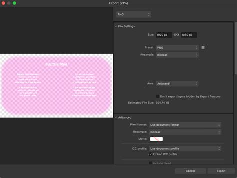 Png Export On Version And Are Dark And Not Matching Prior Version Exports Affinity On