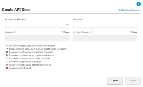 Creating An Api User