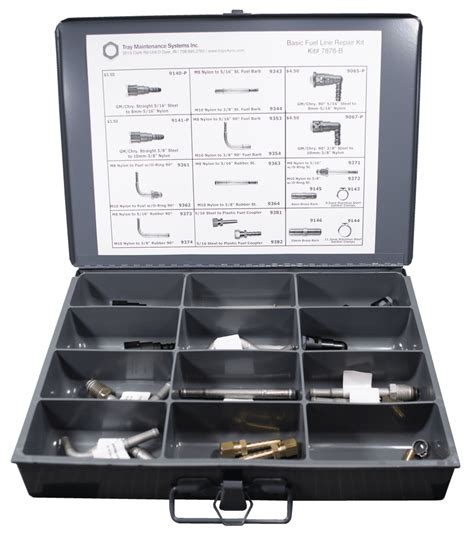 Basic Fuel Line Kit Assortment Tray Maintenance Systems Inc