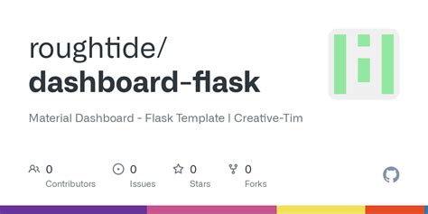 Github Roughtidedashboard Flask Material Dashboard Flask Template