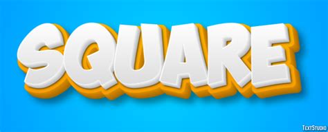 Square Text Effect And Logo Design Word