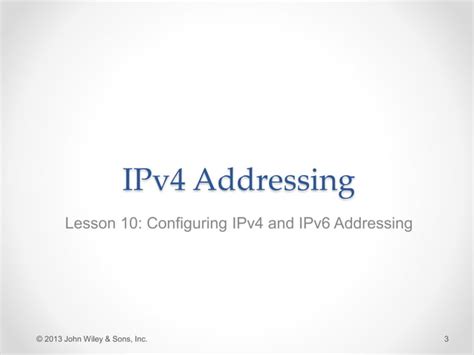 Configuring Ipv4 And Ipv6 Addressing To Stem Ppt