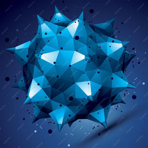 Premium Vector 3d Vector Abstract Design Object Bright Polygonal