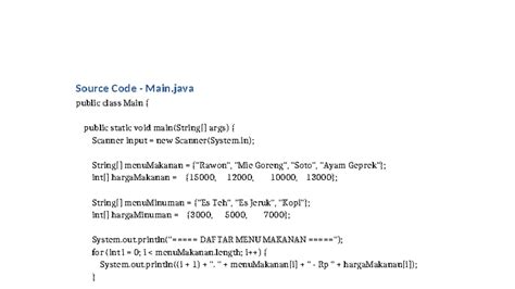 Source Code For Menu Ordering System In Java Studocu