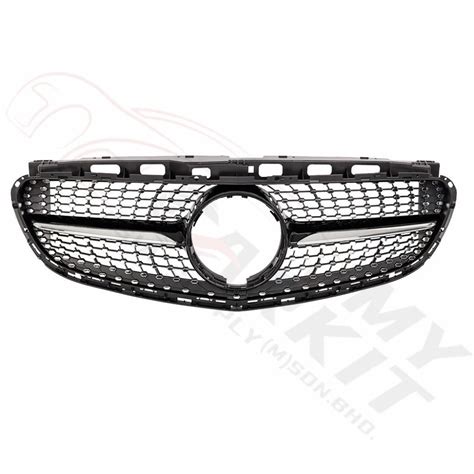 Mercedes Benz E Class W212 Facelift Diamond Grille Black Chrome