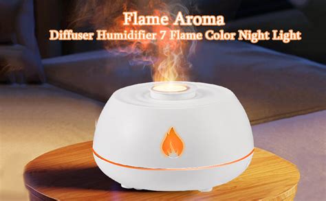 Flame Aroma Volcano Fire Diffuser 7 Flame Color Night Light Air