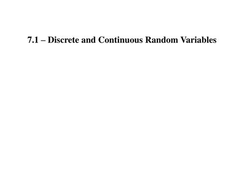 Ppt Discrete And Continuous Random Variables Powerpoint Presentation Id