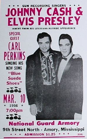 National Guard Army 1956 De Johnny Cash And Elvis Presley Póster