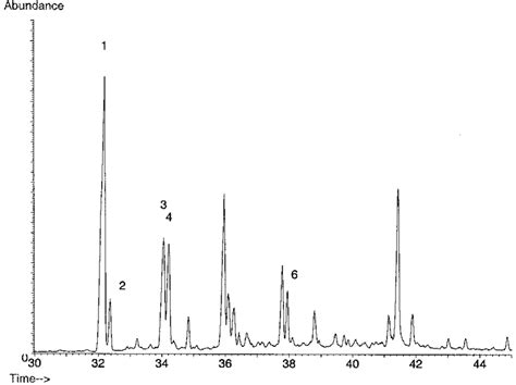 Full Scan Gas Chromatography Mass Spectrometry Total Ion Chromatogram