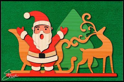 Santa Scene Scroll Saw Pattern For Personalized Christmas Ornament 2024