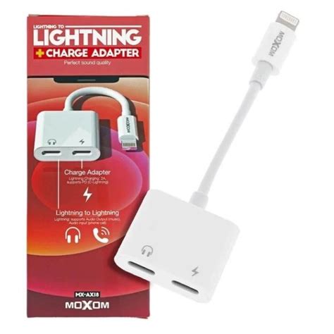 Moxom Mx Ax Lightning To Lightning Audio Output Lightning Charger Adapter Daraz Lk