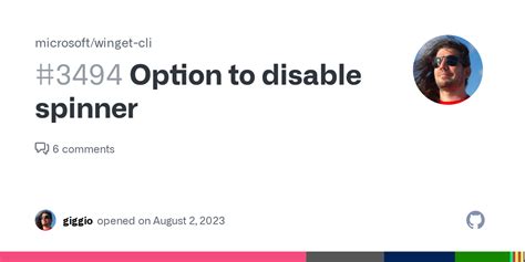 Option To Disable Spinner Issue Microsoft Winget Cli GitHub