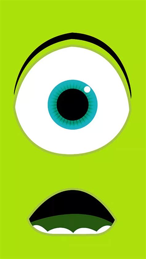 Men S Monsters Inc Mike Wazowski Eye Smile T Shirt Kelly Heather Small